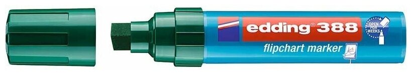 Маркер для флипчарта (бумаги) EDDING 388/004, 4-12мм, скошенный, зеленый (комплект 3 штуки)