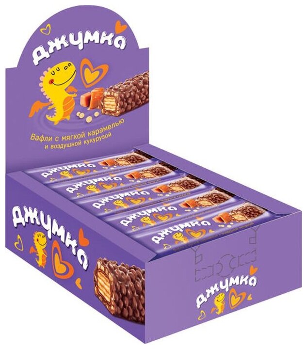 Вафли Яшкино "Джумка", с воздушной кукурузой, 15 шт по 37 г