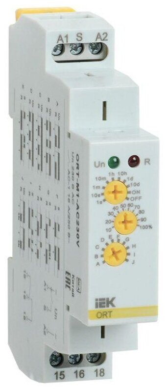 Реле времени многофункц. ORT 1 контакт 230В AC, IEK ORT-M1-AC230V (1 шт.)