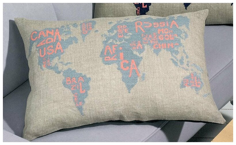 Подушка Карта мира 83-4339