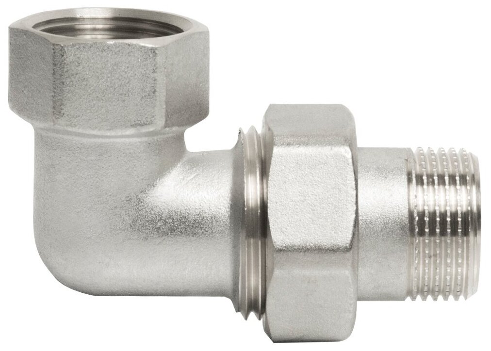 Переходник со сгоном 3/4' угловой VRT®(конус) никель