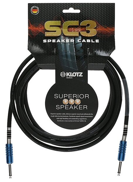 SC3PP05SW SC3 Кабель акустический 6.35мм, 5м, Klotz