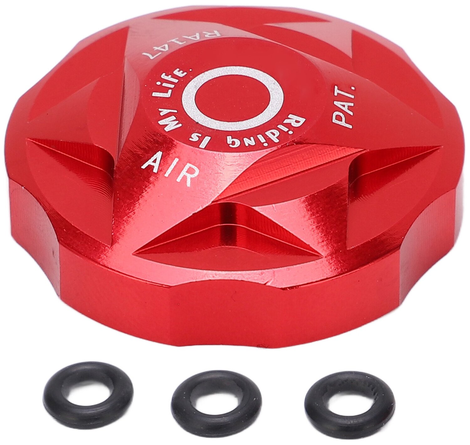 Крышка воздушной камеры передней вилки из алюминиевого сплава для амортизационной вилки велосипеда, колпачок воздушного клапана для горного велосипеда, красный