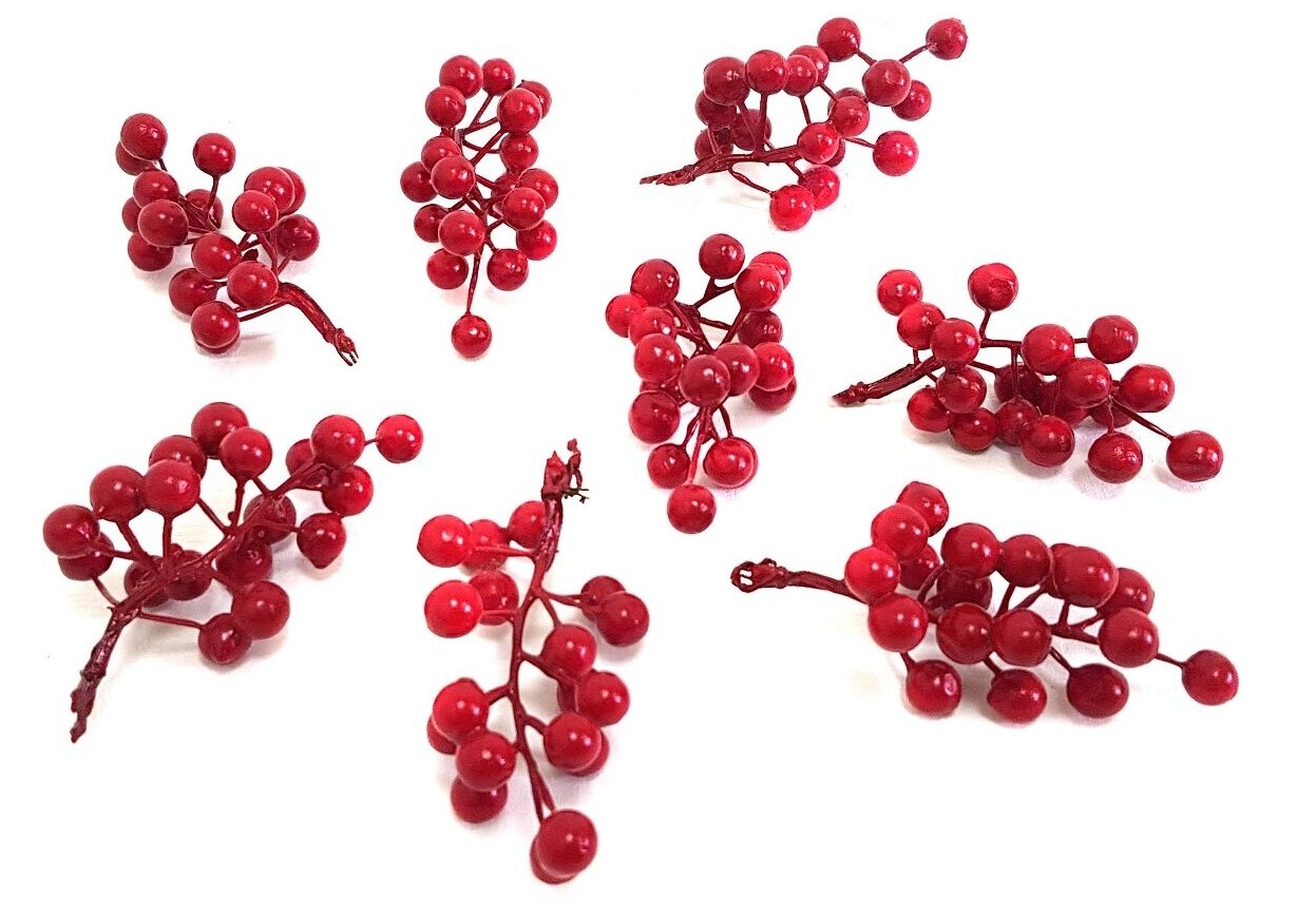 Искусственные Гроздья Рябины Holodilova, пенопласт, красные, 1 шт.