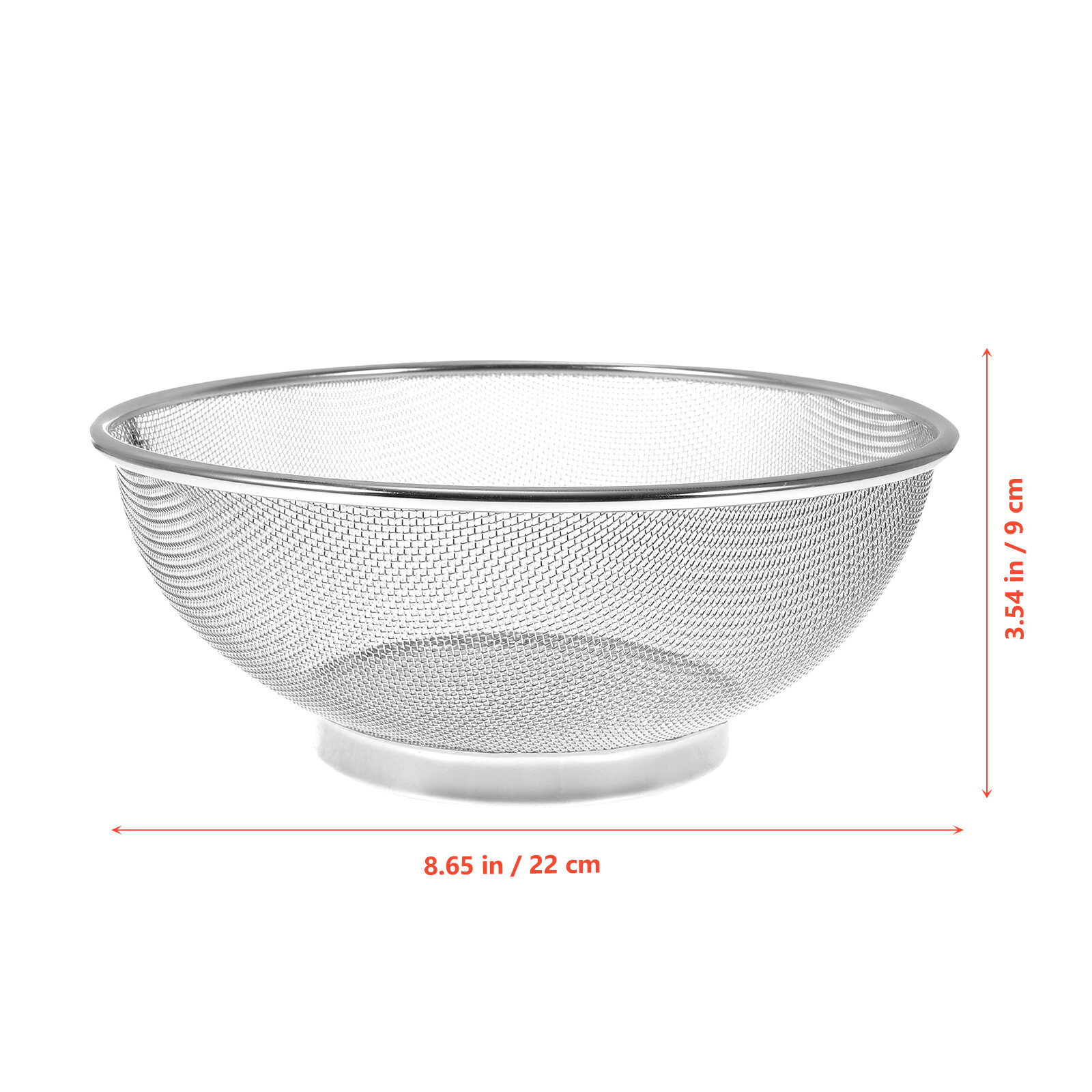 Сито Для Овощей И Фруктов Из Нержавеющей Стали С Мелкой Сеткой 22X9Cm