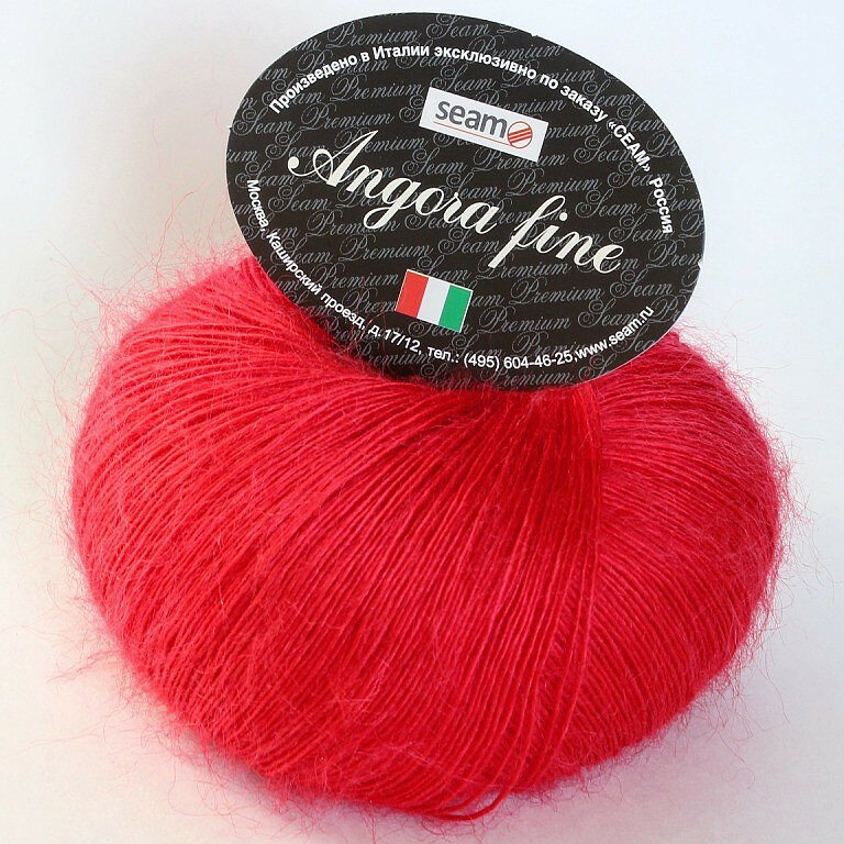 Пряжа Seam ANGORA FINE 181763 алый (2 мотка)