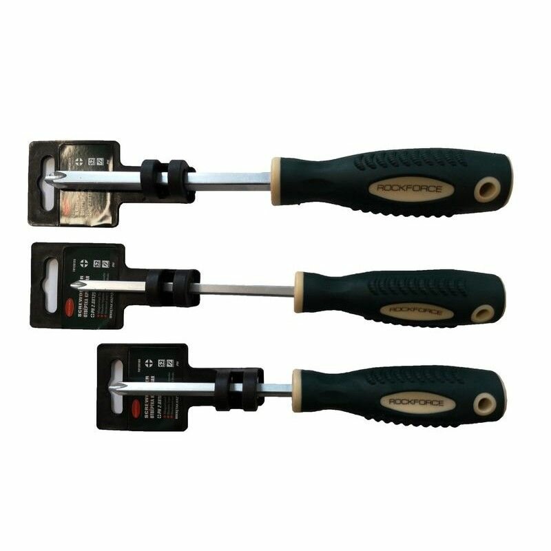 Отвертка крестовая магнитная "Profi" S2 PH2.0х100мм, в пластиковом держателе