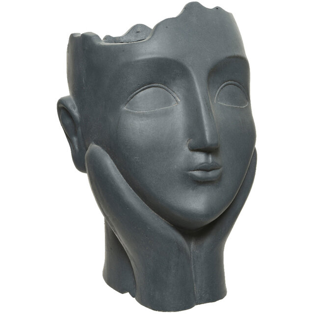 Декоративное кашпо Ошана 35*27 см графитовое, Kaemingk, 802555-1