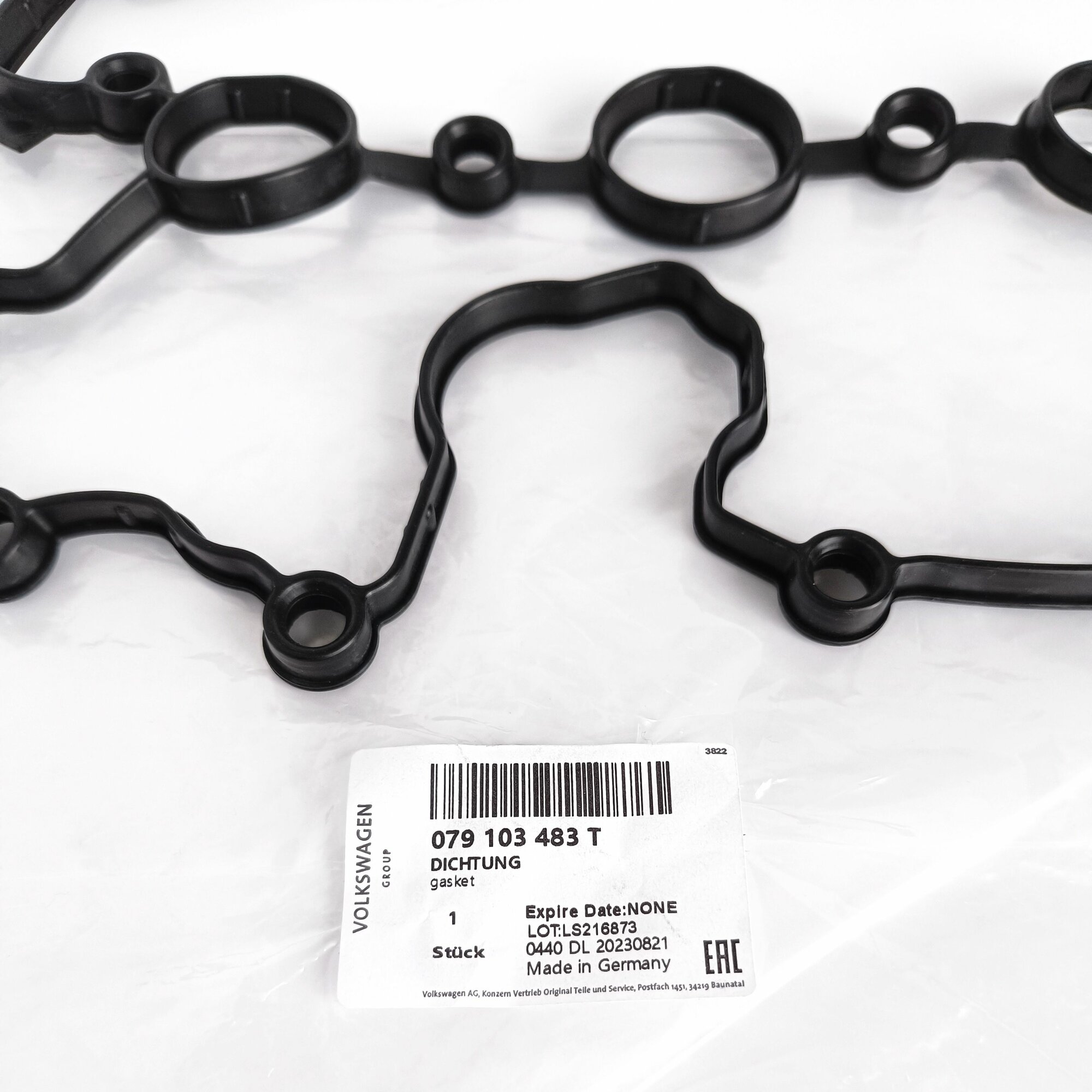Прокладка клапанной крышки VAG 079103483T VW Touareg / Audi A4, A5/S5, A6/S6, A8, Q7