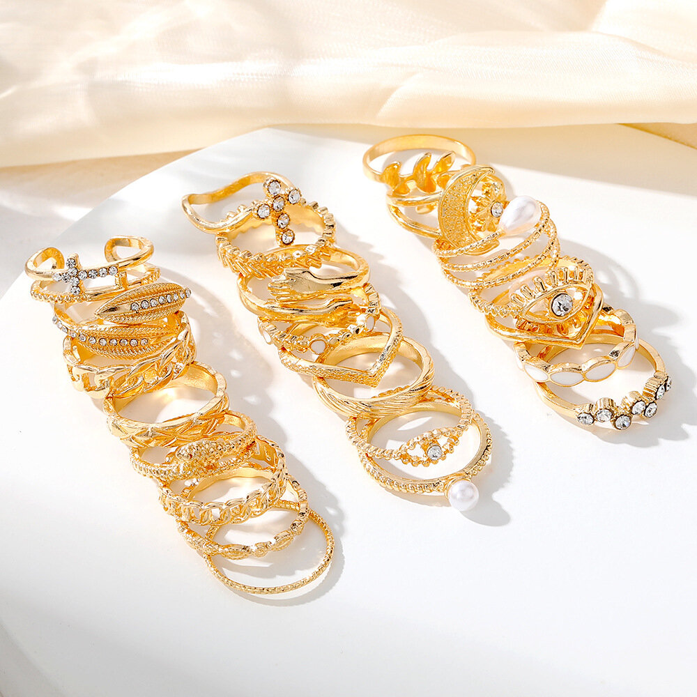 Набор колец, gold — фото 1