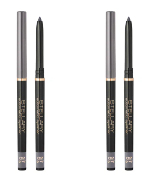 Автоматический карандаш для глаз Stellary Automatic eyeliner, тон 2 Grey, 0,28 г, 2 шт