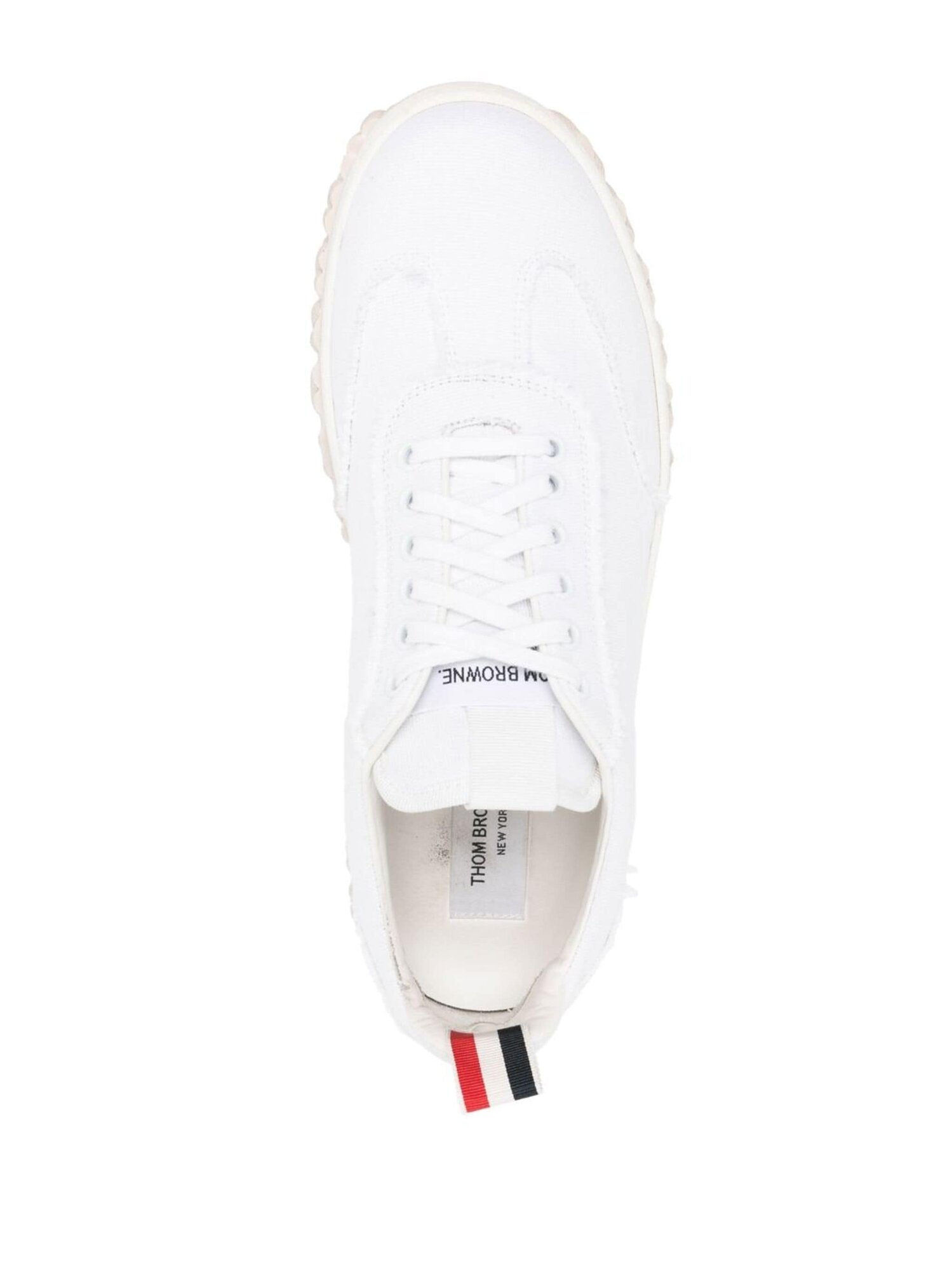 Кроссовки THOM BROWNE Field low-top sneakers, размер 7.5, бежевый/белый — фото 1