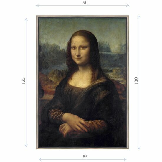 Картина Декор Депо Леонардо да Винчи Мона Лиза Джоконда Матовый холст в раме 130х90 см