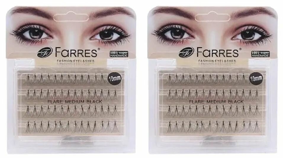 Фаррес Ресницы пучки для наращивания М001-10, 2шт