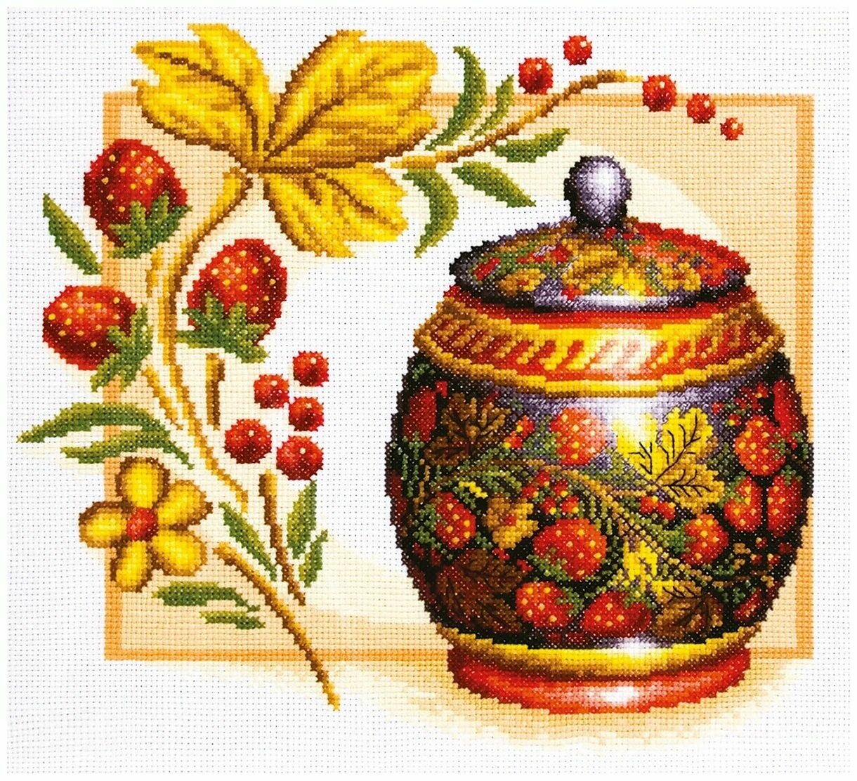 Набор для вышивания крестом "Ягодки" НХ-312, 23х25 см, Panna