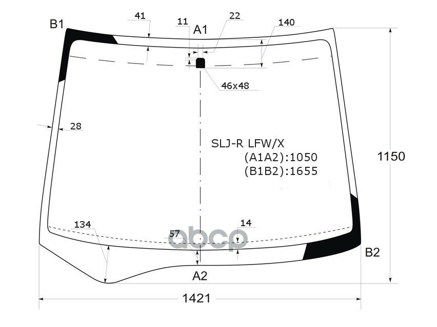 Стекло лобовое Honda Stepwgn 05-09 XYG арт. SLJ-R LFW/X
