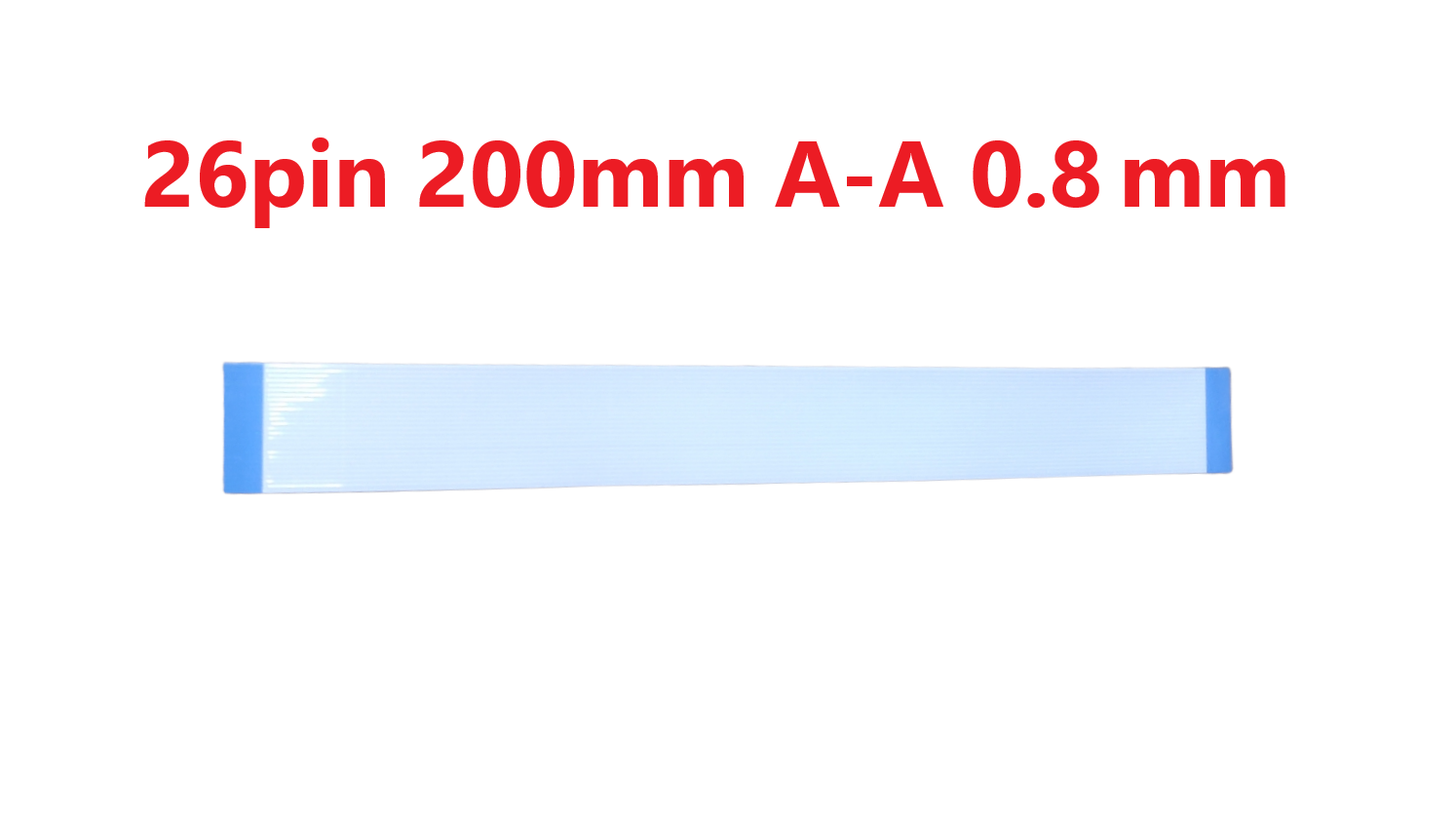 Шлейф FFC 26-pin Шаг 0.8mm Длина 20cm Прямой A-A AWM 20624 80C 60V VW-1