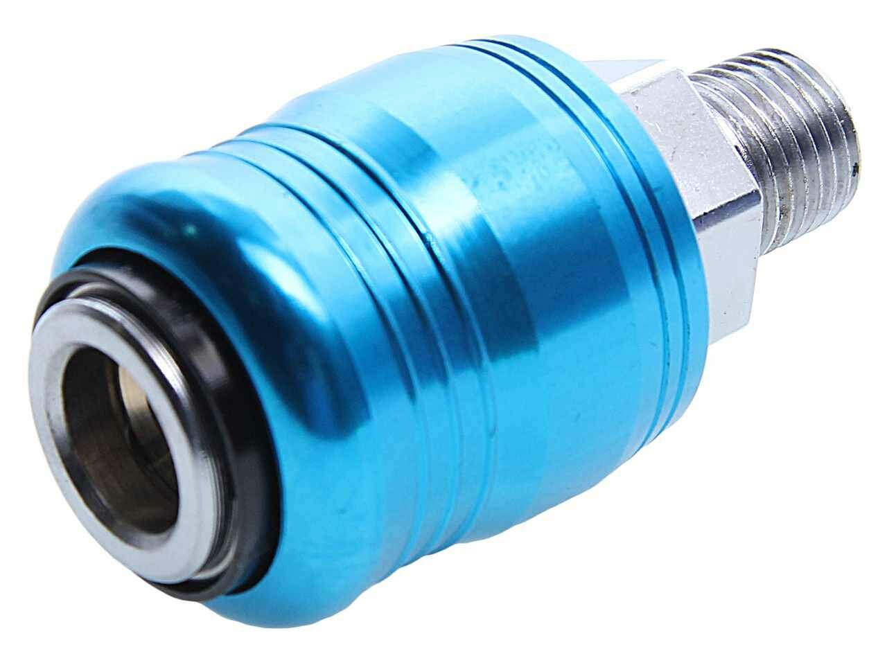 Переходник для компрессора M1/4" быстросъемный с клапаном наружная резьба, GS-M-3013-1, норм