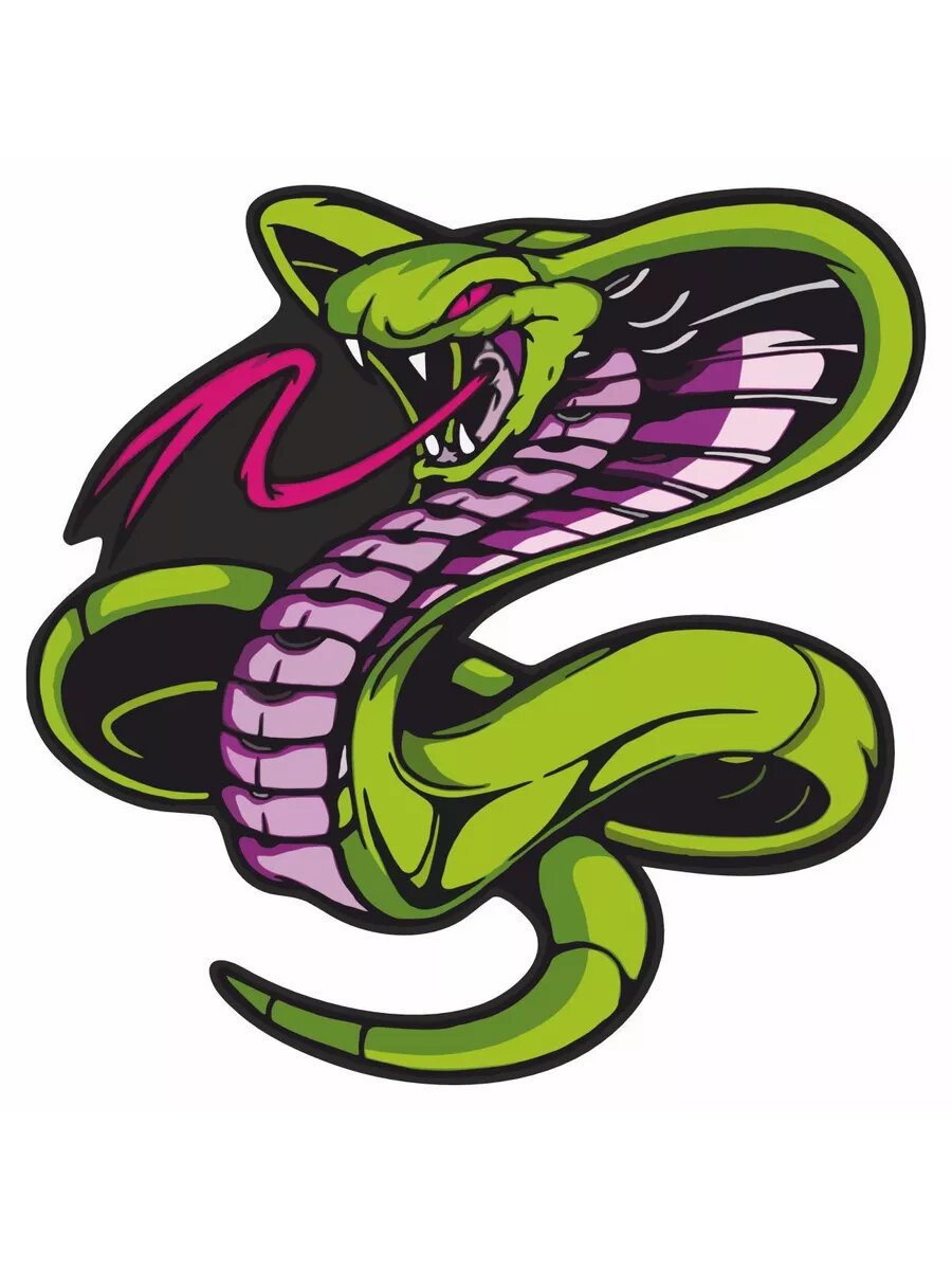 Наклейка "Змея", 250х250мм, вид 3, Арт рэйсинг