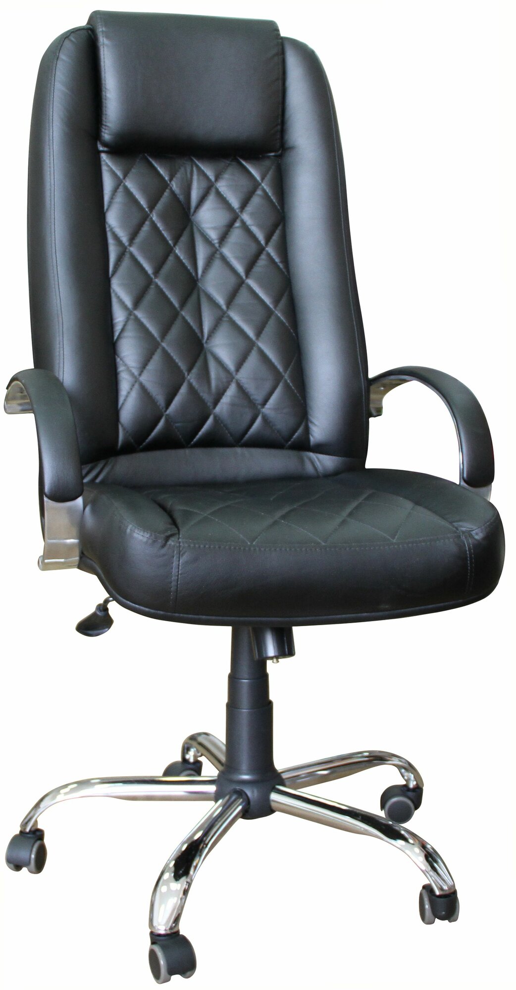 Комфорт хром натуральная кожа Мадрас черная