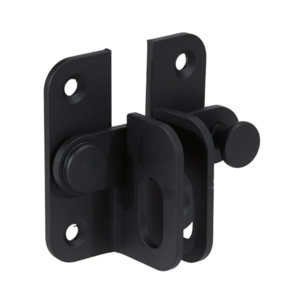 Щеколда дверная с проушиной Домарт (65) черный 171129, 3 мм, из качественной