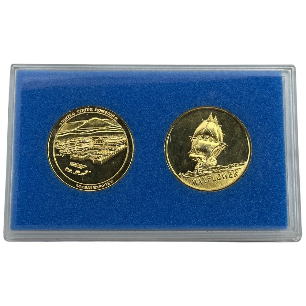 США, комплект памятных медалей "Выставка Соединенных Штатов на Ocean Expo '75. Мэйфлауэр" 1975 г.