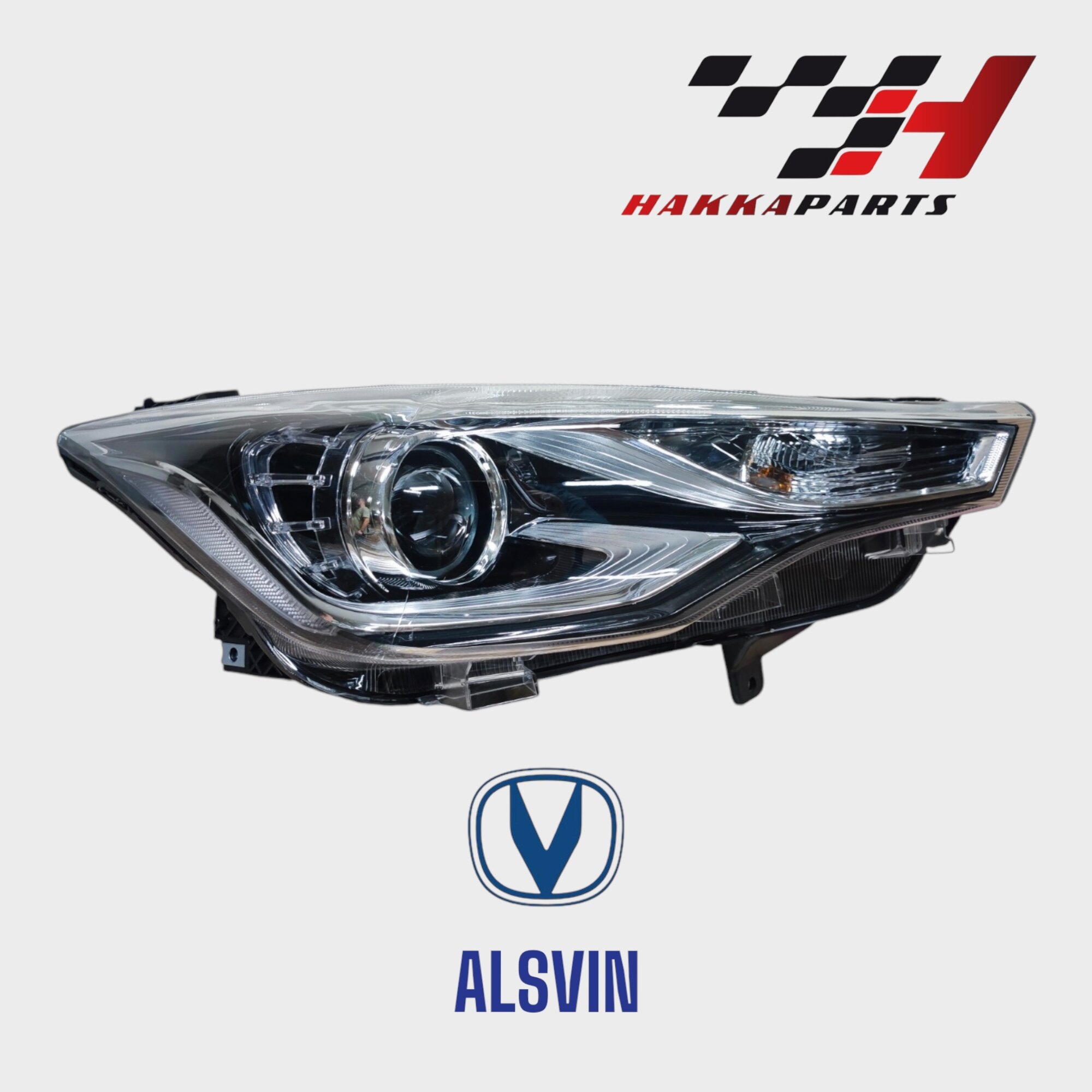 Фара правая Changan B511F280501-0300, галогенная, передняя, черная, серебристый