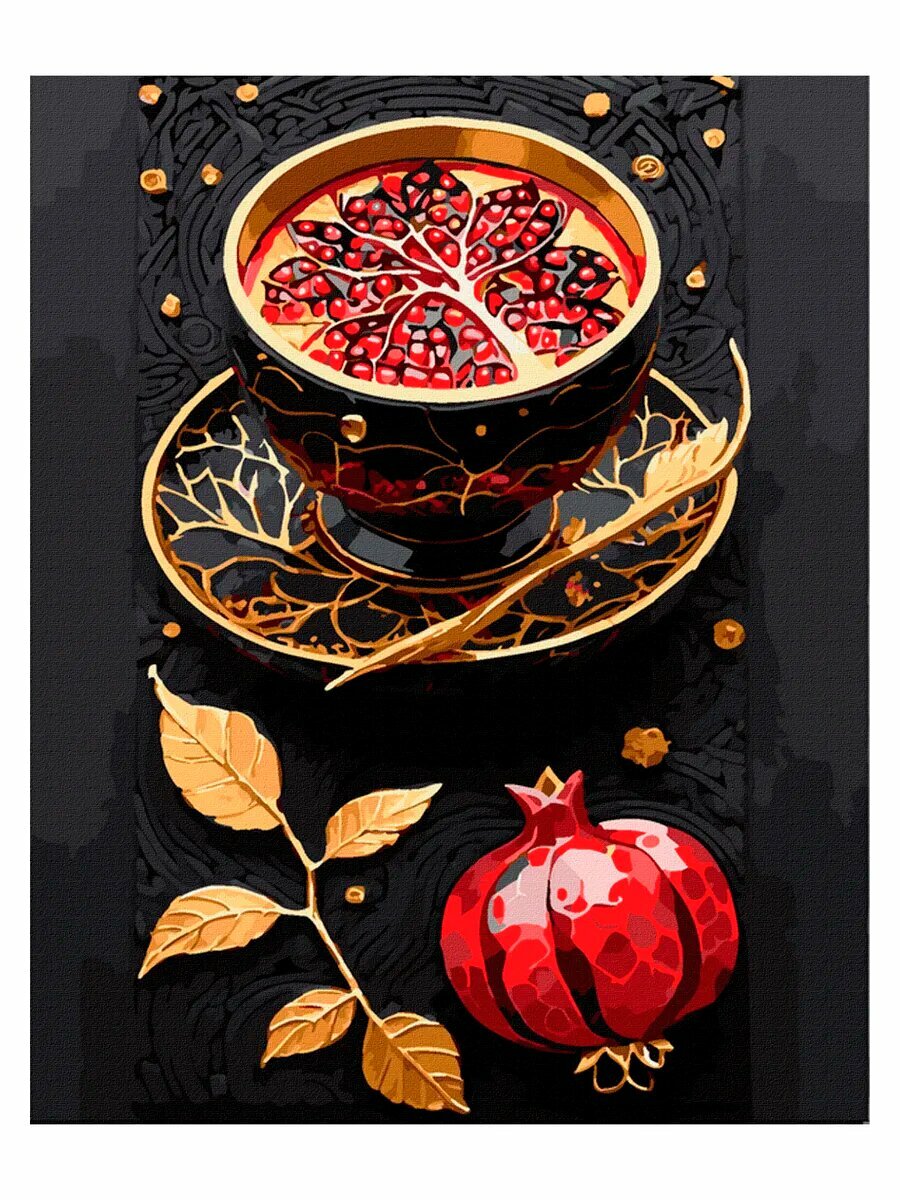 Картина по номерам 40x50, поталь, "Гранат вечной жизни". Kubanstar