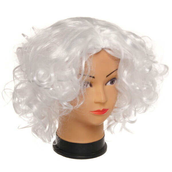 Парик карнавальный Серпантин "Мерлин" Белый, нейлон, в пакете