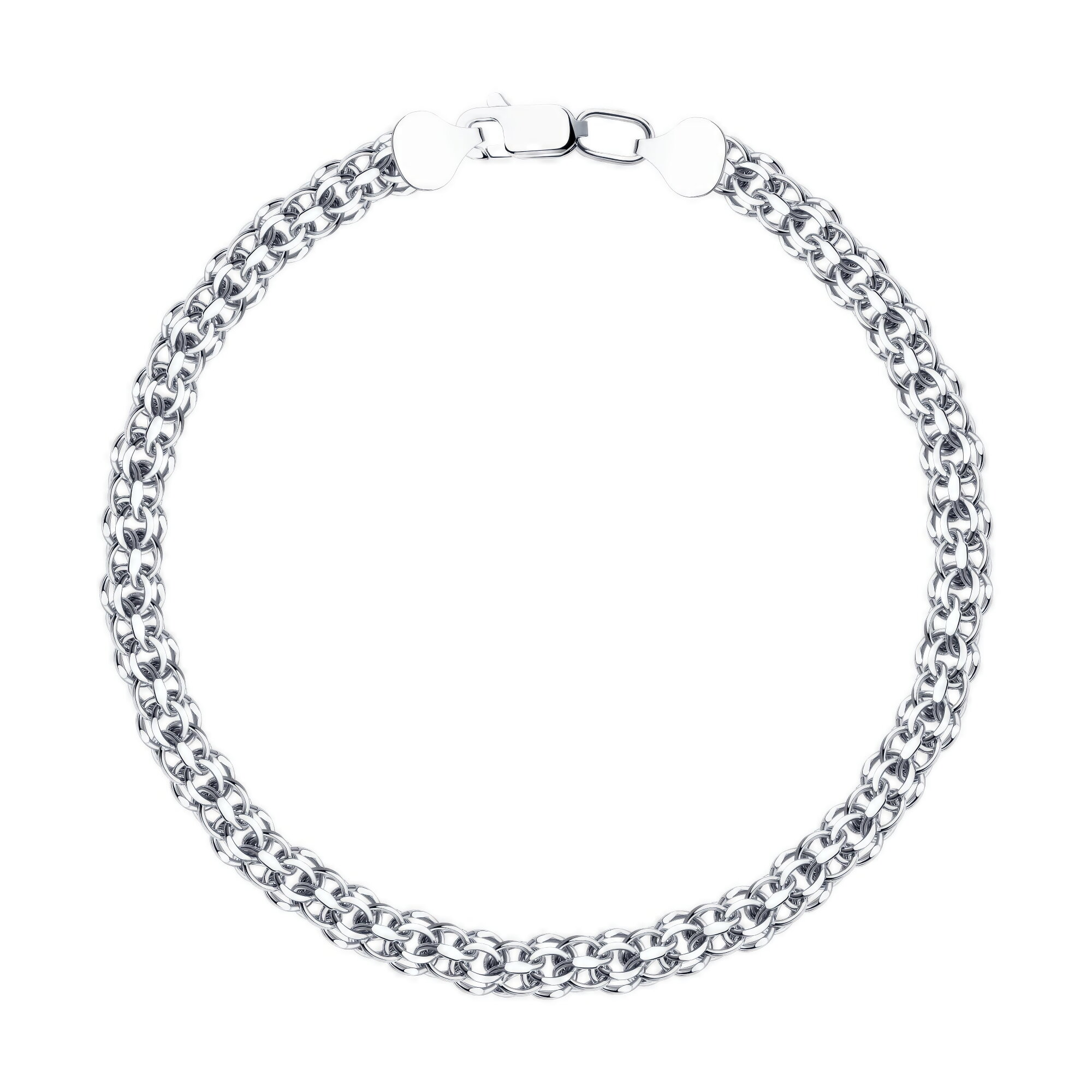 Браслет, серебро, 925 проба, родирование