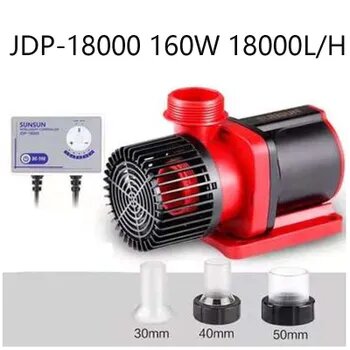 Бесшумный циркуляционный водяной насос sunsun, JDP-18000 160 Вт 18000Л/ч, керамическая ось, регулировка внешним контроллером, интерфейс 30 мм 40 мм 50 мм