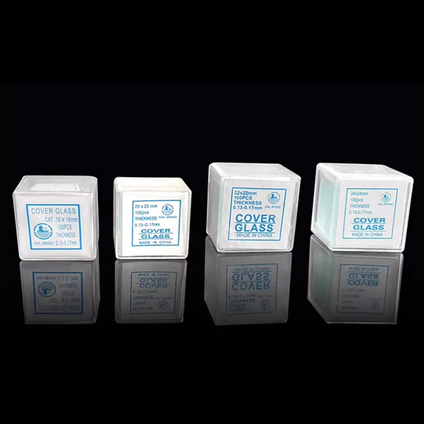Защитные стекла для микроскопа JLLSMCMGGX Glass Cover 18x18 мм 20x20mm
