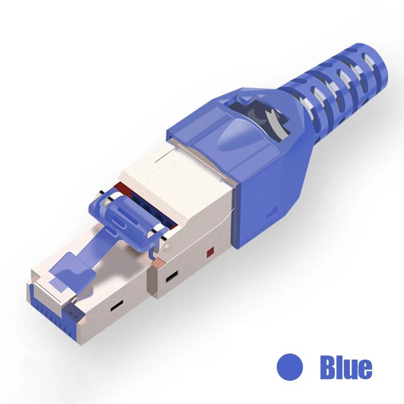 ZoeRax разъём RJ45 CAT8/CAT7/CAT6A без инструмента CAT7, Blue
