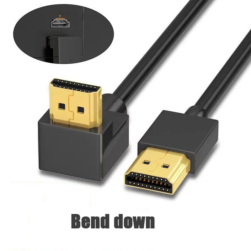HDMI удлинительный кабель jiansu F F down bend, 0.5m