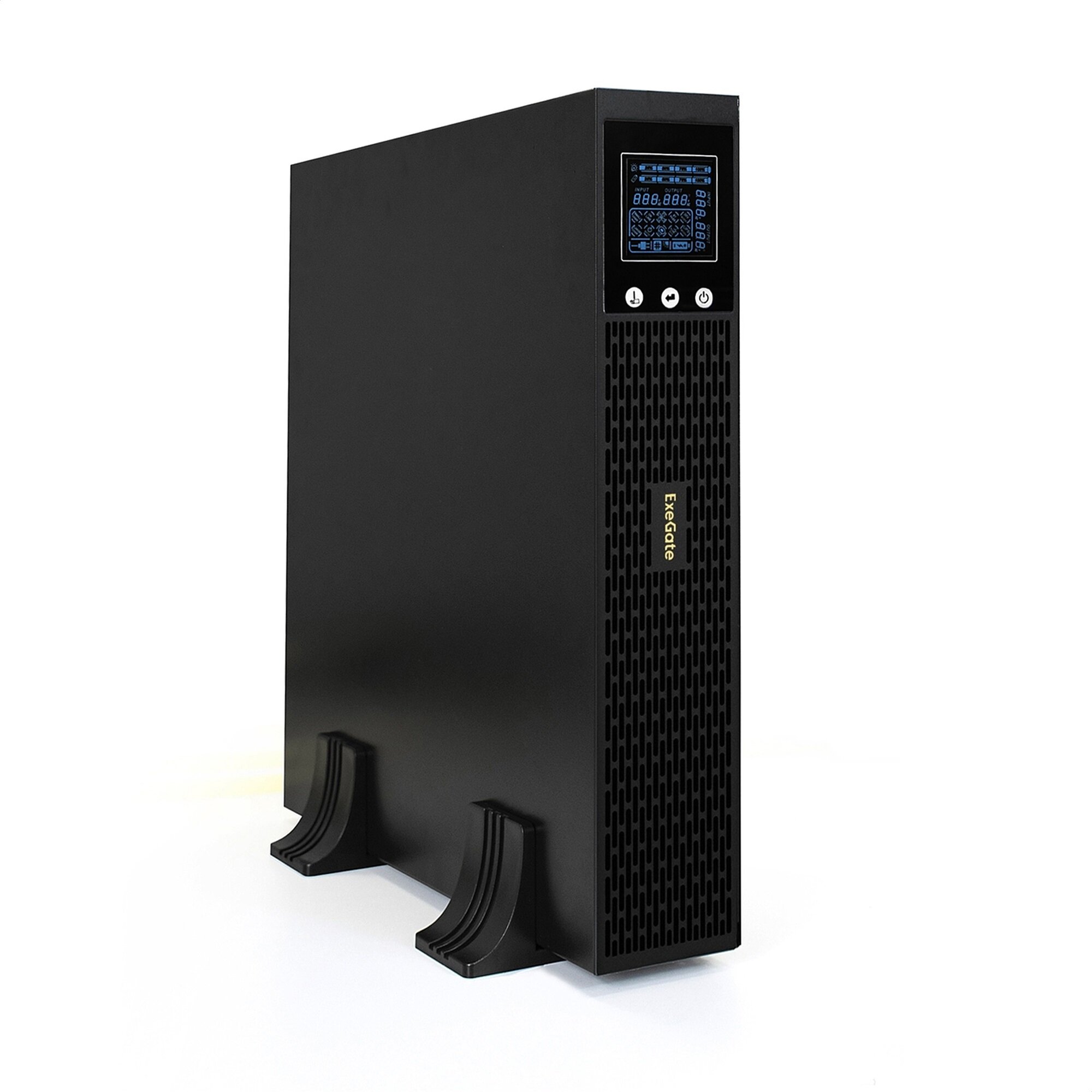 ИБП Pure Sine Wave ExeGate SinePower UHB-1000. LCD. AVR.1SH.4C13. RJ. USB.2U (1000VA/800W, LCD, AVR, 1*Schuko+4*C13, RJ45/11, USB, батарея 12V 7.2Ah - 2шт, Rackmount 2U/Tower, металлический корпус, Black) EX293051RUS
