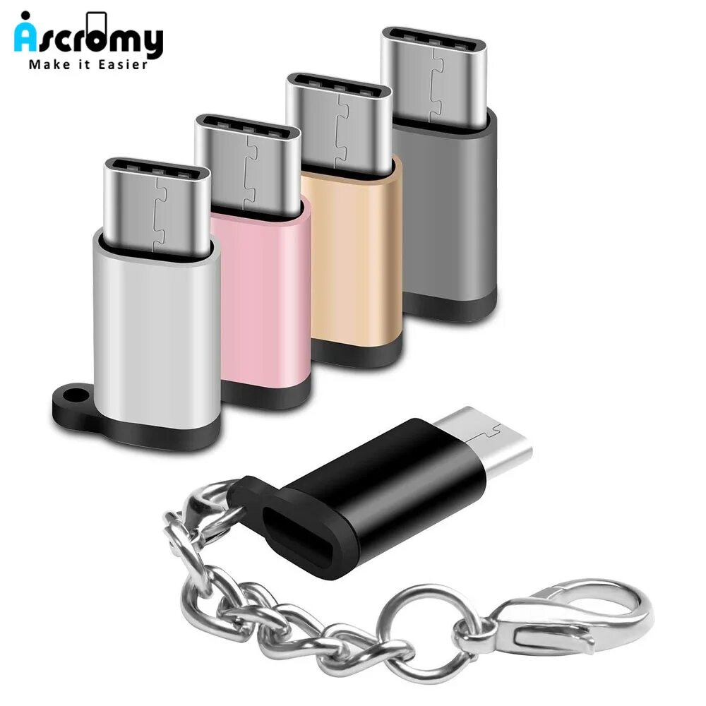 Адаптер USB C Micro USB на Type C OTG преобразователь соединитель зарядное устройство для Золотой