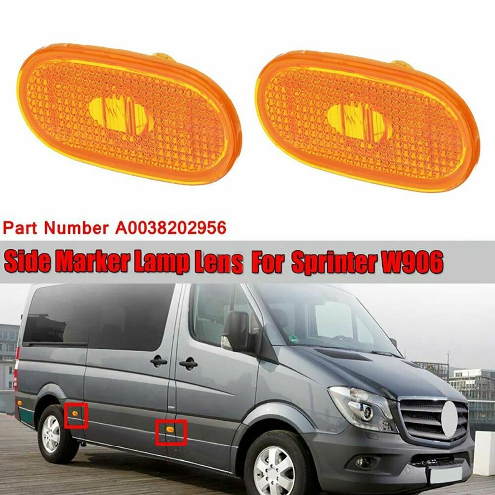 Пара боковых габаритных фонарей (желтый цвет) с линзой a0038202956 для mercedes-benz sprinter w9062006-2017