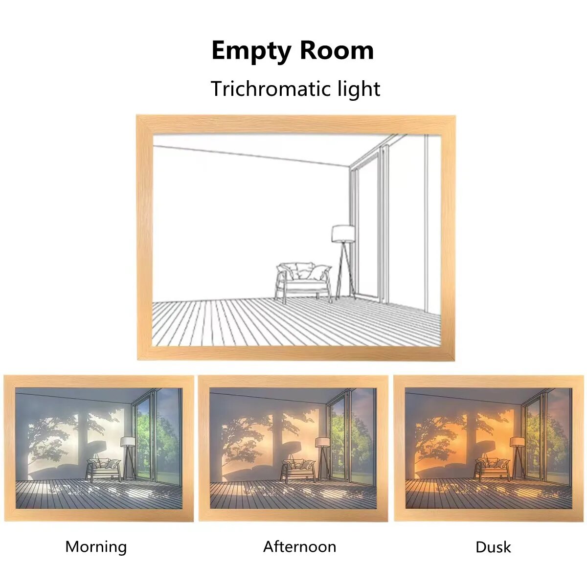 KINLAMS Настенный светильник-картина Empty room, 31cmx22cm