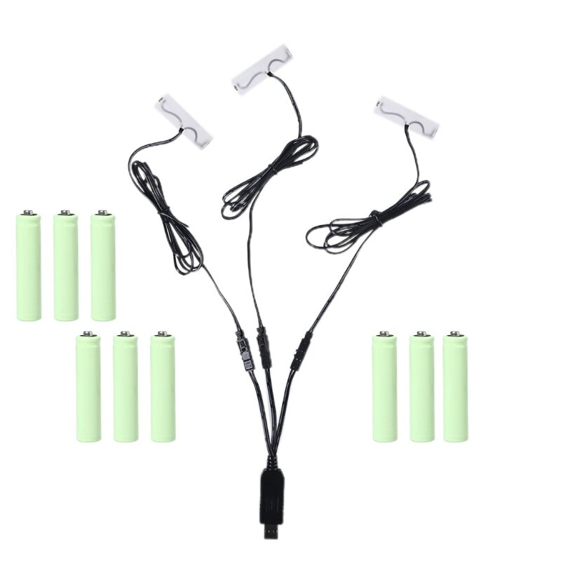 3-в-1 USB блок питания для замены батареек AA, Тип 6 В