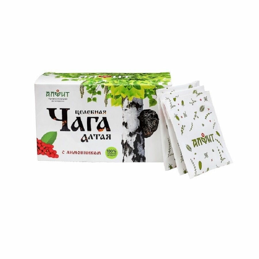 Фиточай Целебная чага Алтая с лимонником №20 ф/пакетов (Алфит)