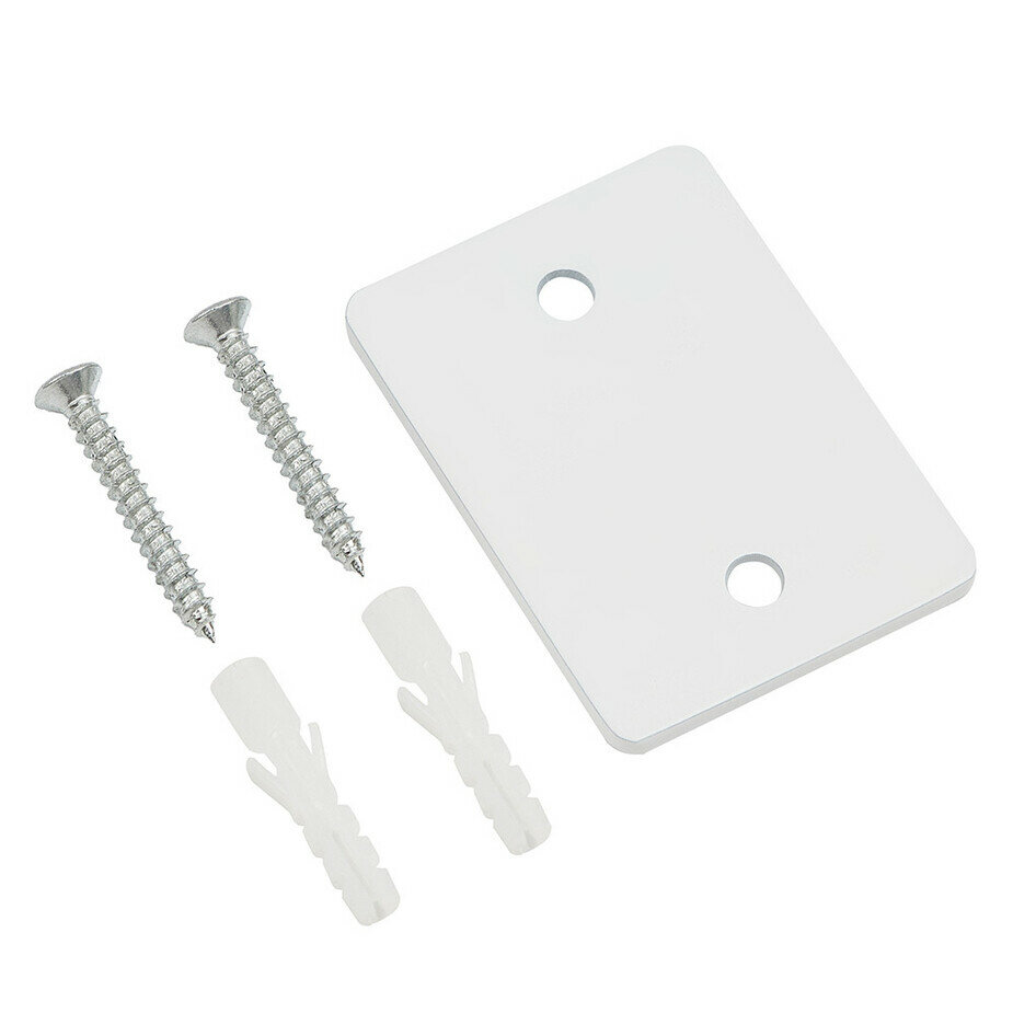 Соединитель для двухрядного карниза металлический белый