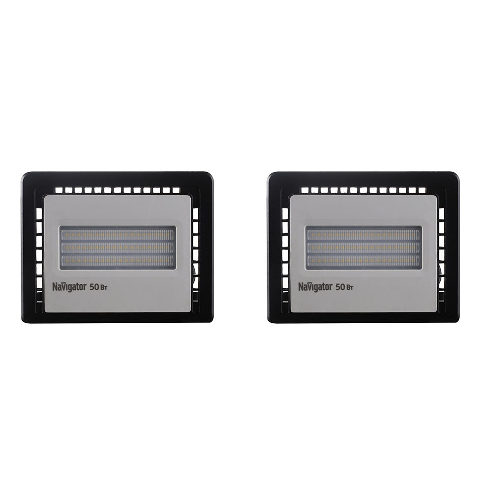 Прожектор светодиодный Navigator ДО-50 4000К 50 Вт IP65 черный (14145) (2 шт.)