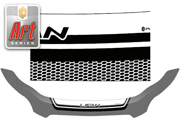 Дефлектор капота (exclusive) (Серия Art серебро) Lifan X60