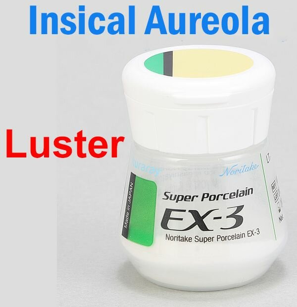 Стоматологический материал Noritake EX-3. Масса керамическая для металлокерамики Норитаки. Люстровый фарфор Luster Incisal Aureola (10 гр)