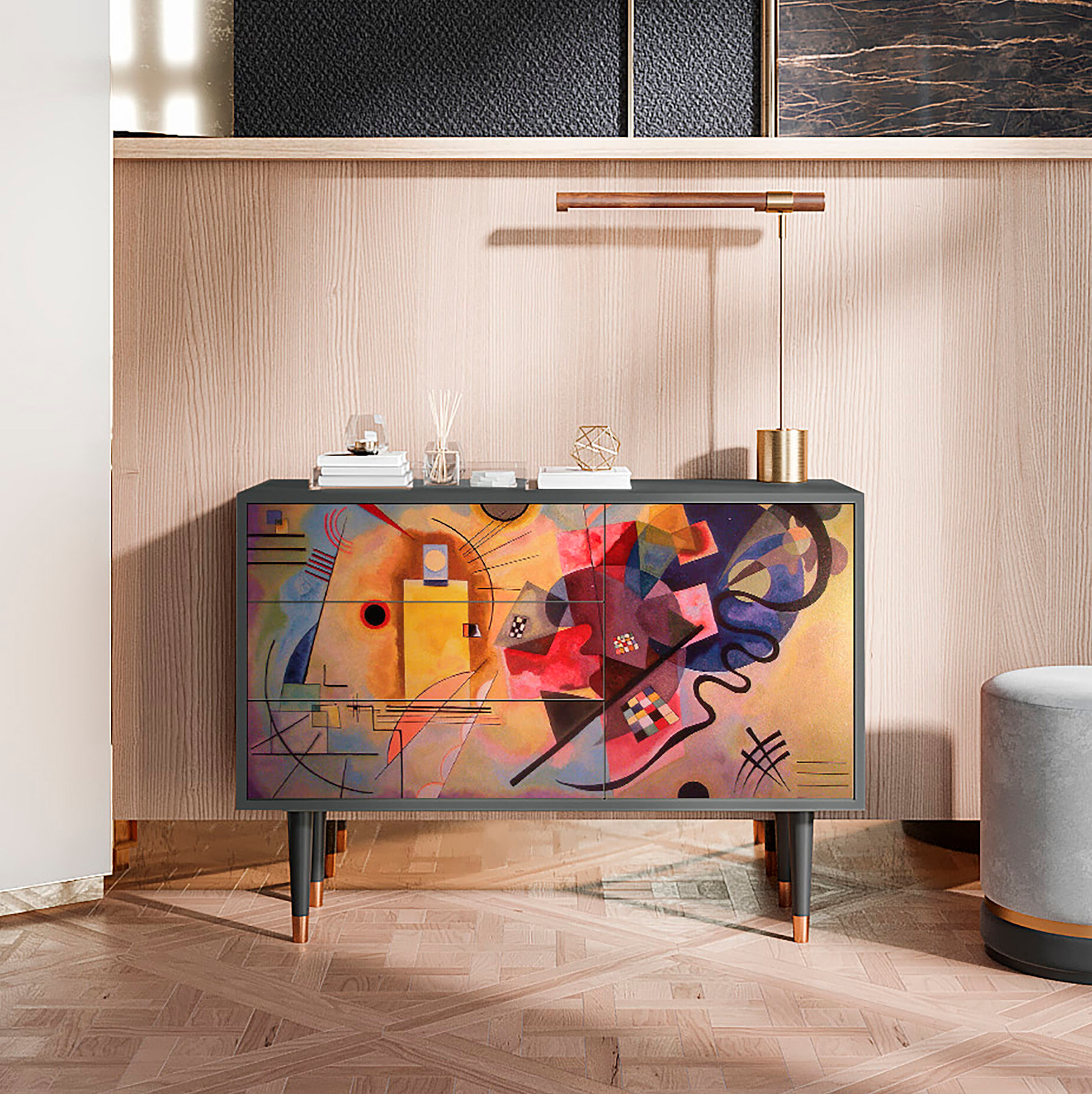 Комод - STORYZ - S3 Modern Art by Kandinsky , Размер - 115 x 84 x 41 см, Цвет корпуса - , Антрацит