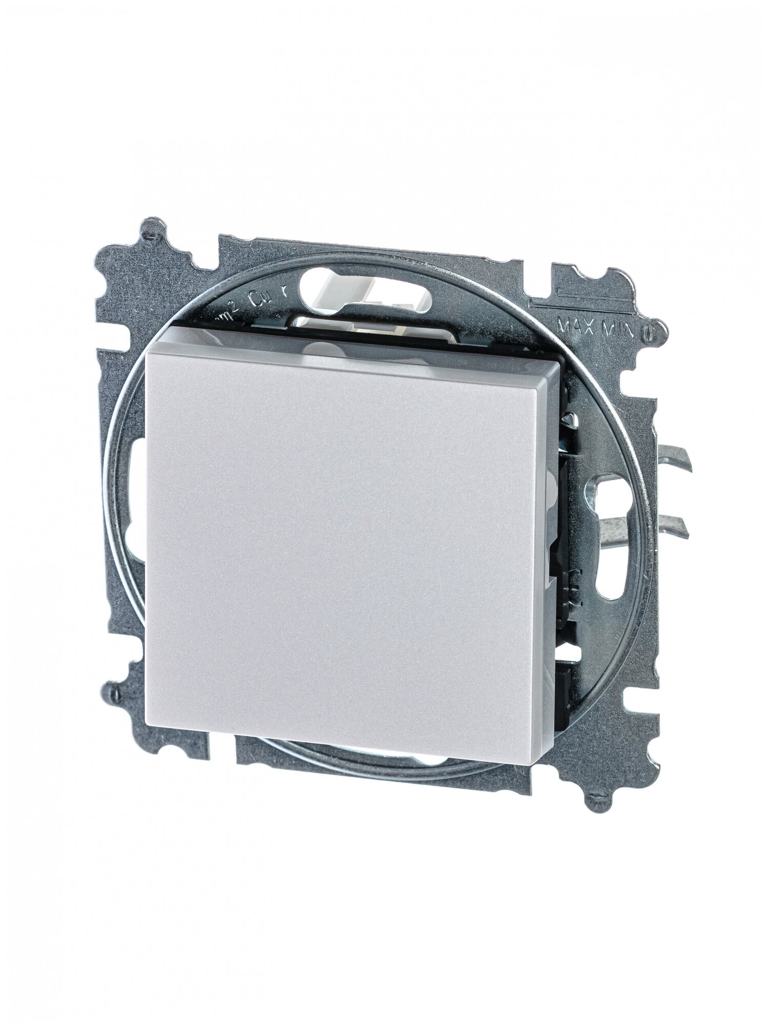 Переключатель перекрёстный одноклавишный Levit жемчуг / ледяной ABB 2CHH590745A6068 (1 шт.)