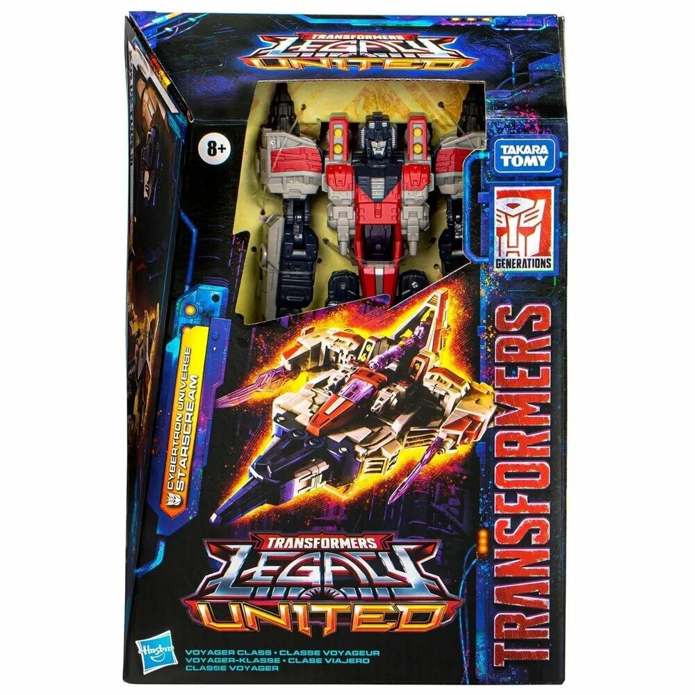Трансформеры игрушки Hasbro Transformers Legacy United Voyager Class Cybertron Universe Starscream (17.5cm) F8543