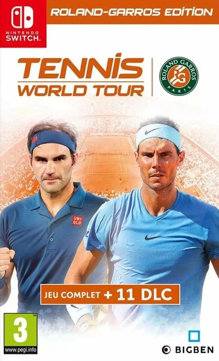Игра Tennis World Tour "Roland-Garros" Edition, для Nintendo Switch, до 4 игроков, русские субтитры