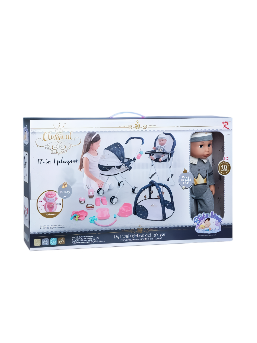 Интерактивная кукла AMORE BELLO JB0213292, пластик, с аксессуарами, 37 см