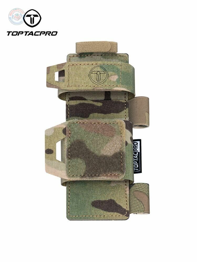 Подсумок для турникета и ножниц TOPTACPRO чехол для аптечки с системой MOLLE, прорезью для ножниц и эластичной лентой